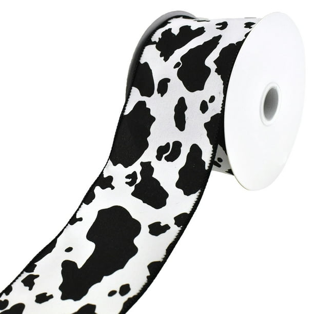 Cow Print Wired Ribbon, 2-1/2-Inch, 10-Yard - Walmart.com