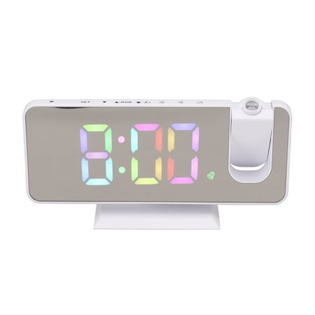 Digital Clock,Digital Mirror Clock with RGB Projection Alarm Clock ...