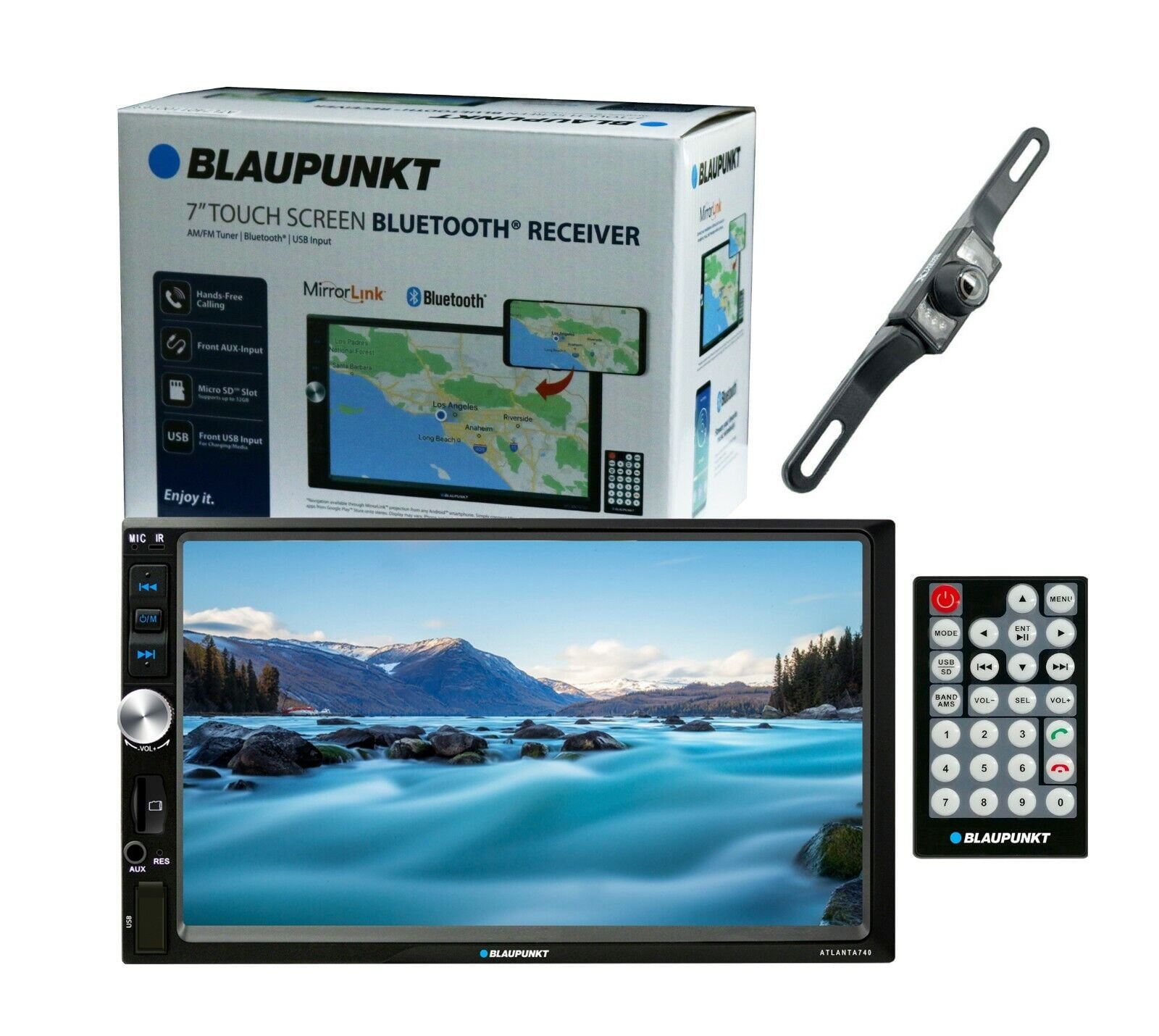 Blaupunkt ATLANTA 740 Digital 7" Touch Screen LCD Receiver +HD Backup ...