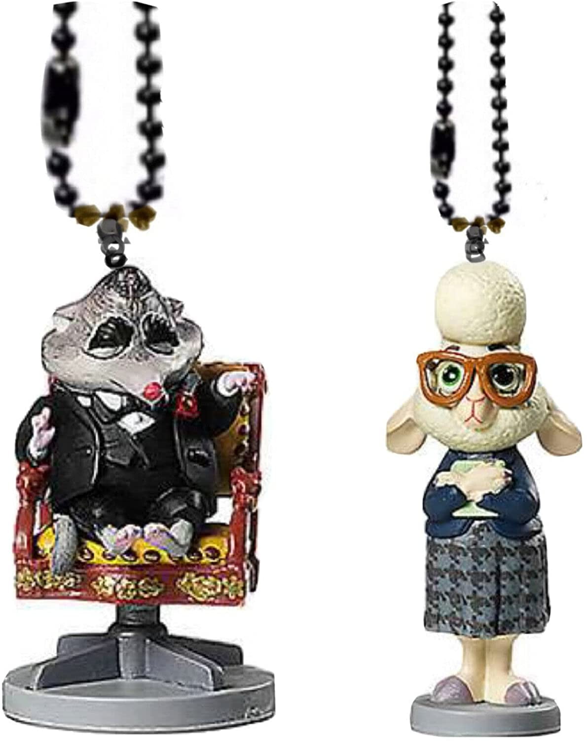 Zootopia Mayor Bellwether Lamb & Mr Big Set Keychain Dangler Ornament ...