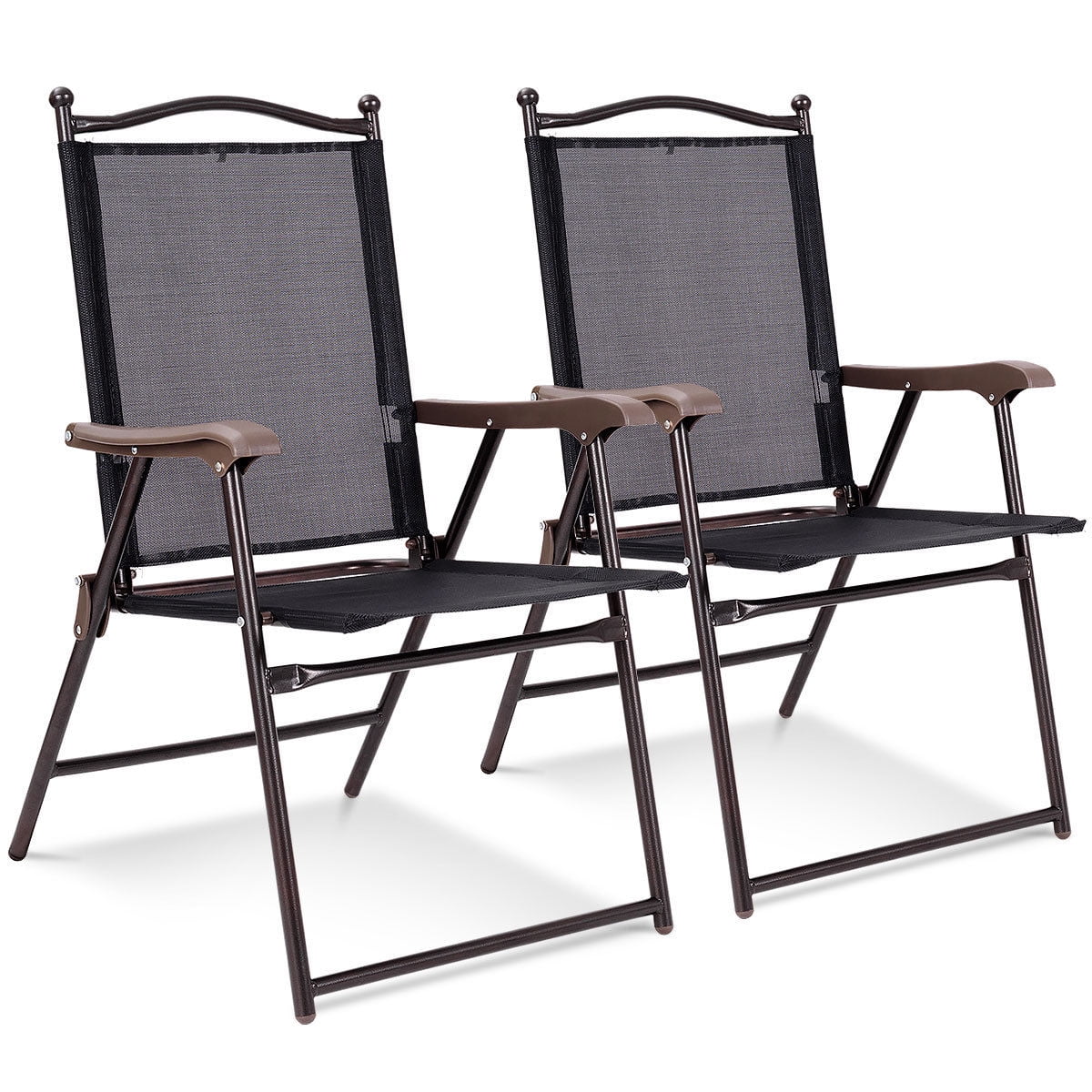 Click here for Costway Set Of 2 Patio Folding Sling Back Chairs C... prices