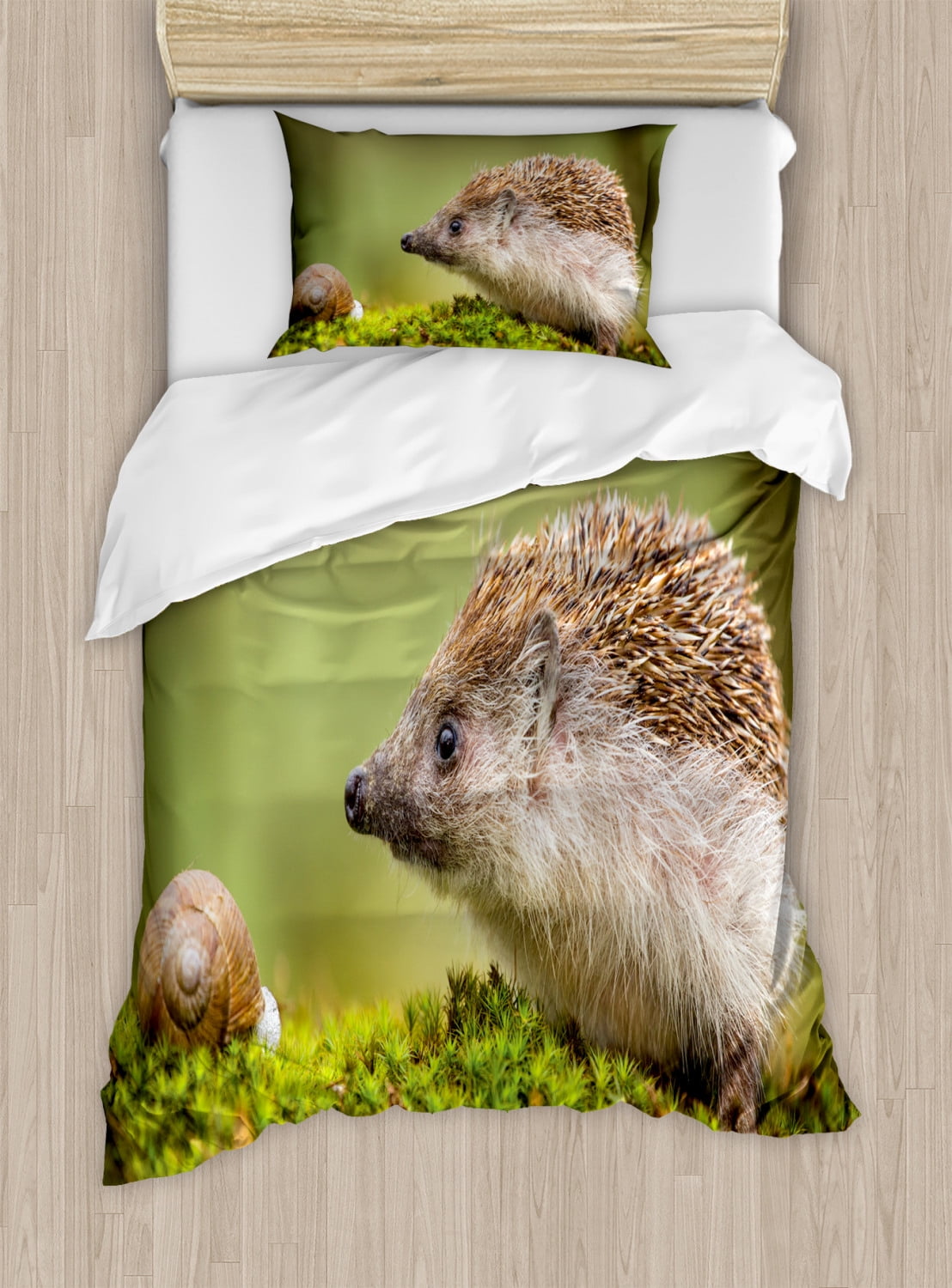 Hedgehog Duvet Cover Set Twin Size, Animal Photography in Eastern ...