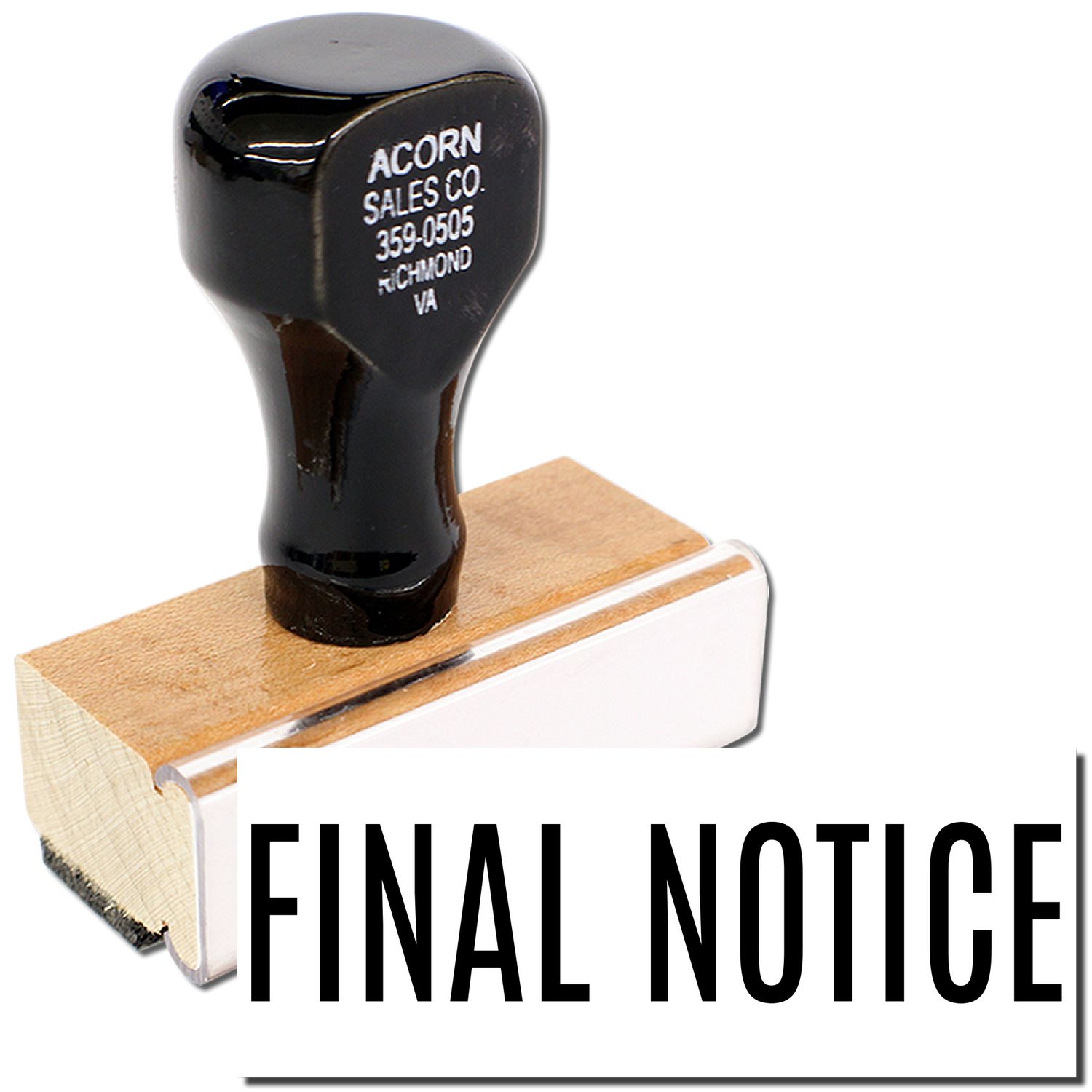 Large Narrow Font Final Notice Rubber Stamp, Wooden Handle Rubber Stamp ...