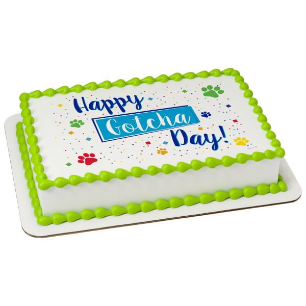 Happy Gotcha Day Edible Cake Topper Image - Walmart.com