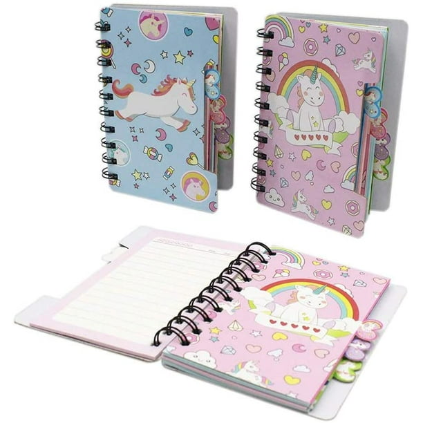 Mini Spiral Notebook For Kids Girls Pocket Journal Memo Ruled Paper, 3 ...