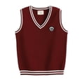 AHTJRT Kids Sweater Vest V Neck Fashion Color Block Formal College ...
