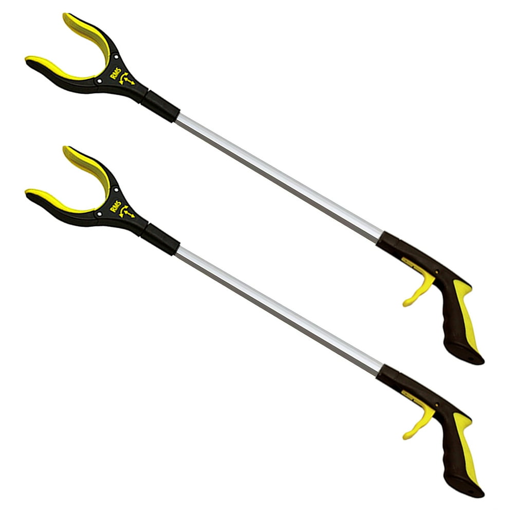 RMS 2-Pack 32" Extra Long Grabber Reacher (Yellow) - Walmart.com ...