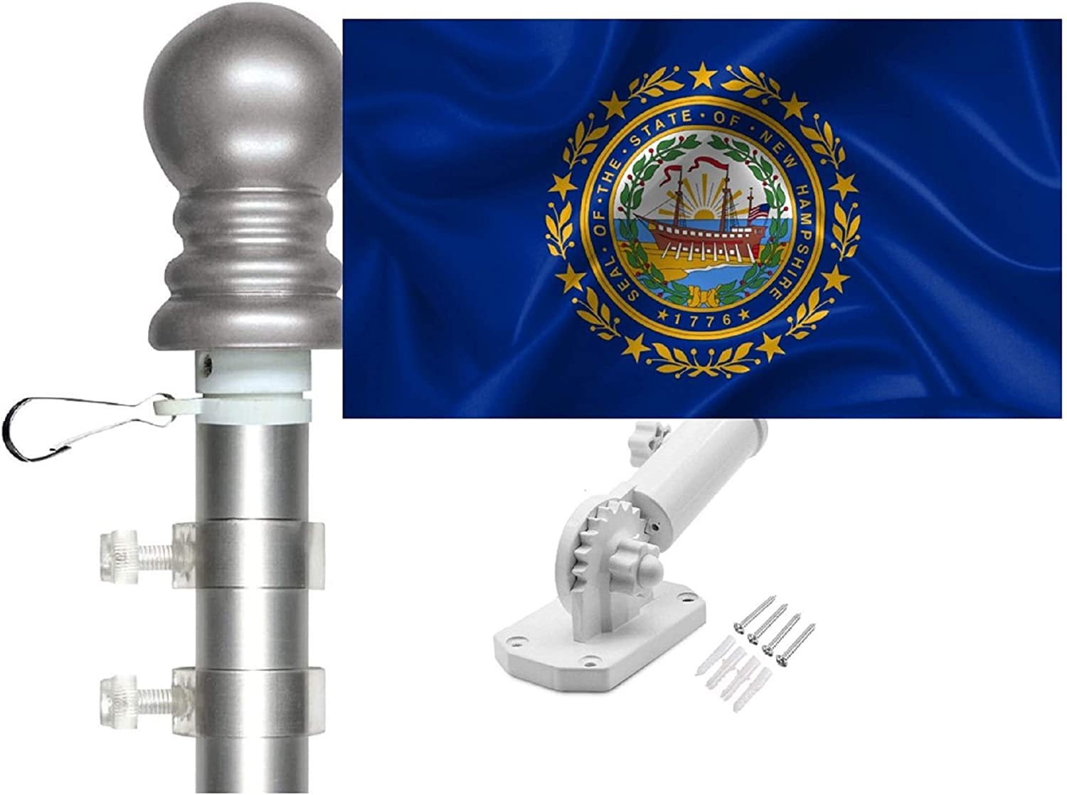 State Flag and Tangle Free Flagpole Set, Choose from All 50 State 3'x5 ...