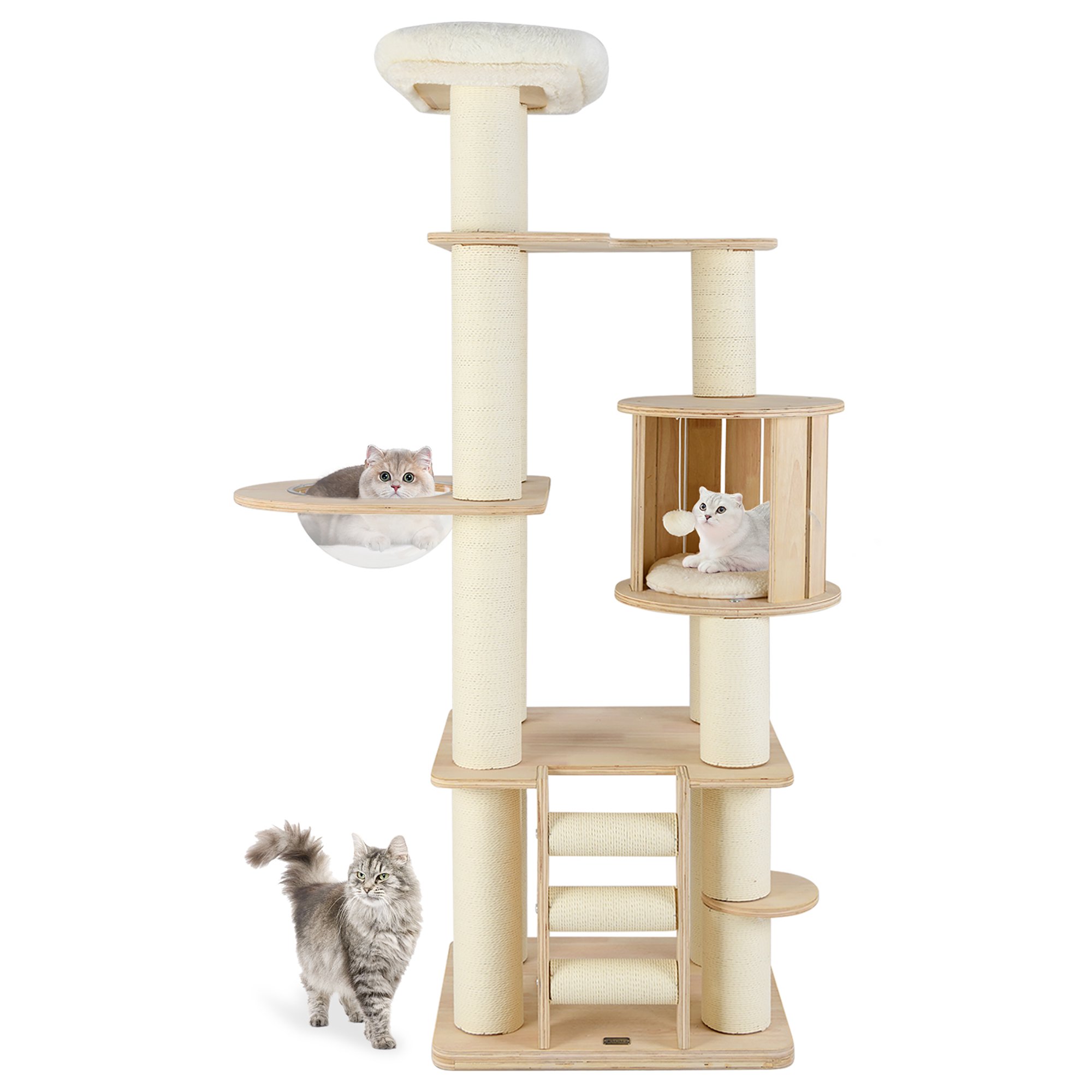 Click here for Gymax 71 Tall Cat Tree W/Cozy Perch Condo Space Ca... prices