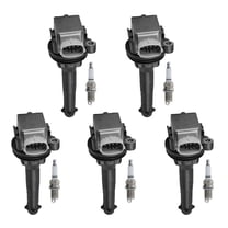 5 Ignition Coils and 5 NGK Platinum Spark Plugs Compatible with Volvo ...