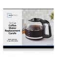 Mainstays 12 Cup Glass Replacement Carafe for Coffee Makers Dishwasher ...