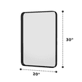 Alvantor Metal Framed Rectangular HD Wall Mirror with Tempered Glass ...