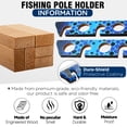 Rush Creek Creations Fishing Rod Wall/Ceiling Rack 8 Rod Capacity– Blue ...