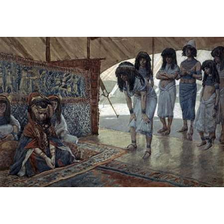 Sarah (Sarai) Is Taken To Pharaohs Palace Poster Print by James Tissot ...