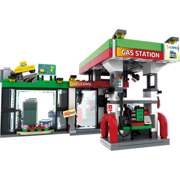 BricKunion Mini Module City Petrol Station Building Block Set - 162 ...