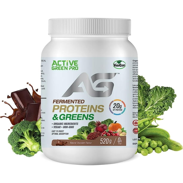 Active Green Pro Fermented Protein & Greens Powder (Chocolate Flavour ...