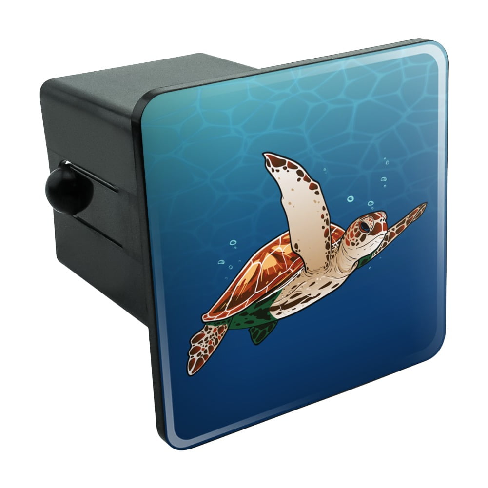 Sea Turtle Swimming in Ocean Tow Trailer Hitch Cover Plug Insert ...
