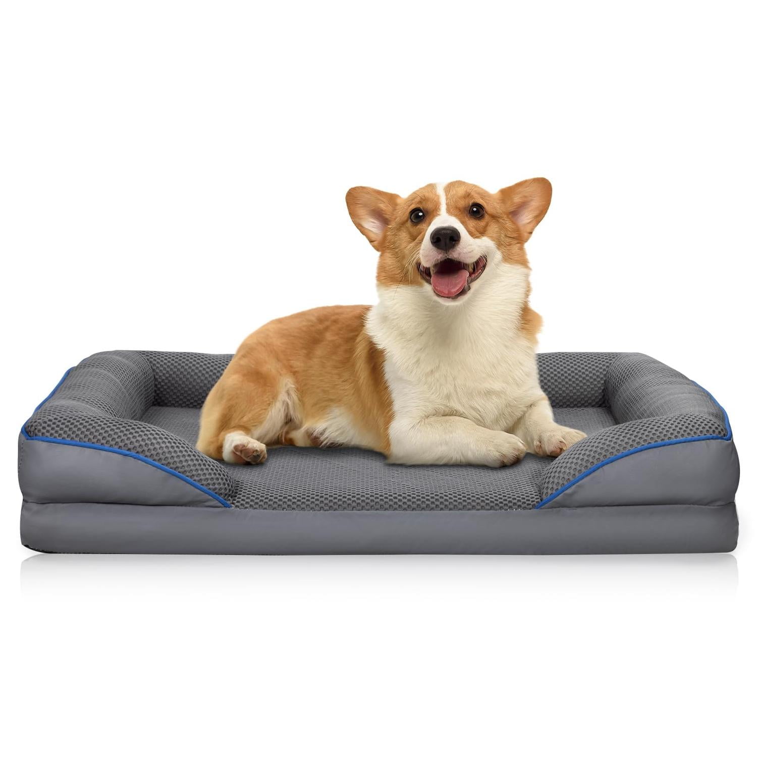 wishkit Cama para Perro Mediano 91 x 69 x 17 cm, Cama Ortopédica para ...