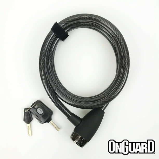 OnGuard 6-Foot Straight Hardened Security Steel Cable Key Bike Lock ...