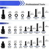 272PCS Heavy Duty Bolts and Nuts Assortment Kit, 1/4, 5/16, 3/8 Machine ...