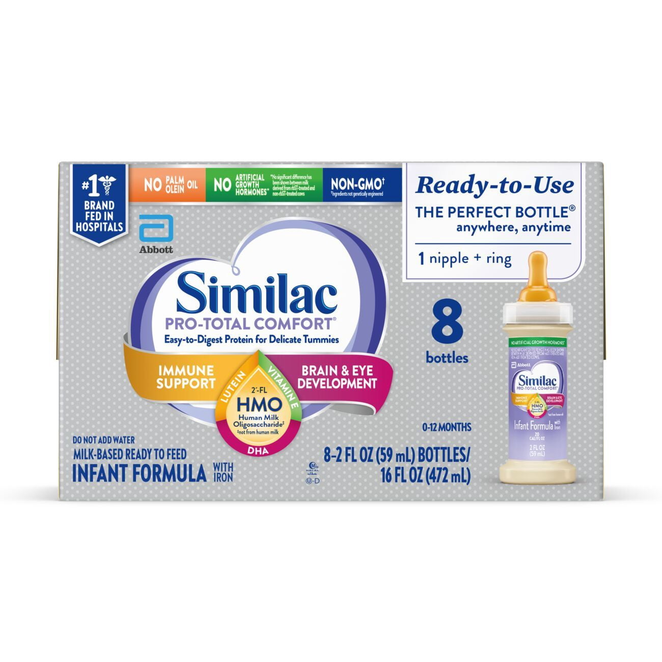 Similac Pro-Advance Infant Formula With Iron, Count, 2-fl Oz Bottles ...
