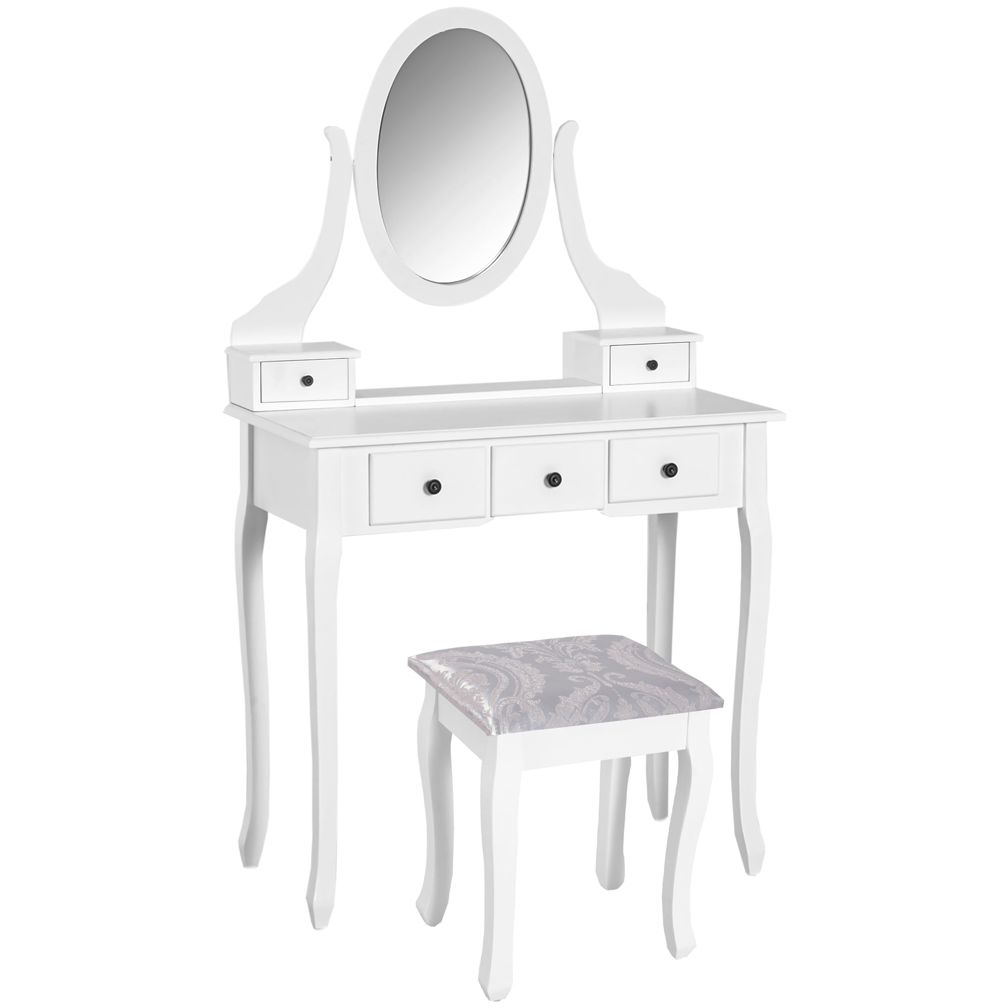 Click here for Homcom Wooden Vanity Table Set  Makeup Table With... prices