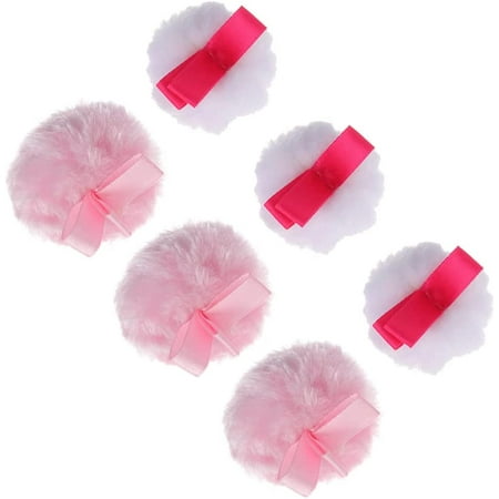 Round Makeup Powder Foundation Puffs: Fluffy Cosmetic Loose Powder Pad ...