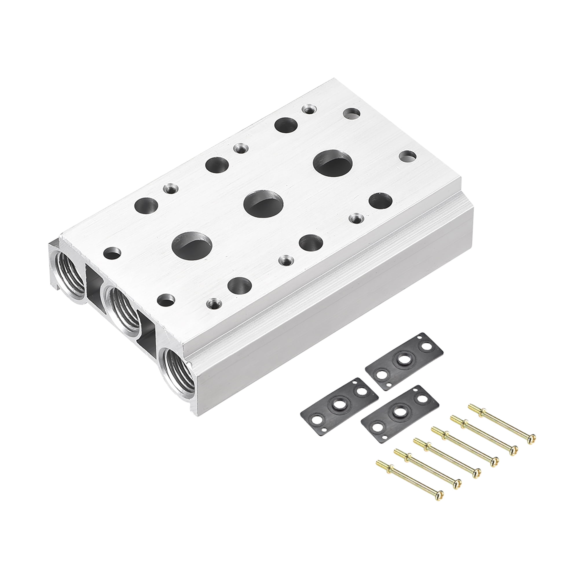 1/4" PT 3 Row Aluminum Manifold Solenoid Air Pneumatic Valve Base ...