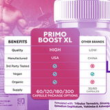 Primo Boost XL Advanced Formula Pills All Natural Vitamin Supplement ...