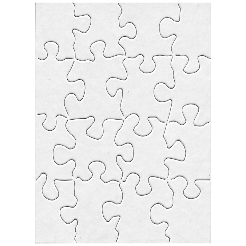 16 Piece Puzzle Template