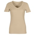 Kids Girls V-Neck Ribbed Tops, Form-Fitting Short Sleeve Tees, Soft ...