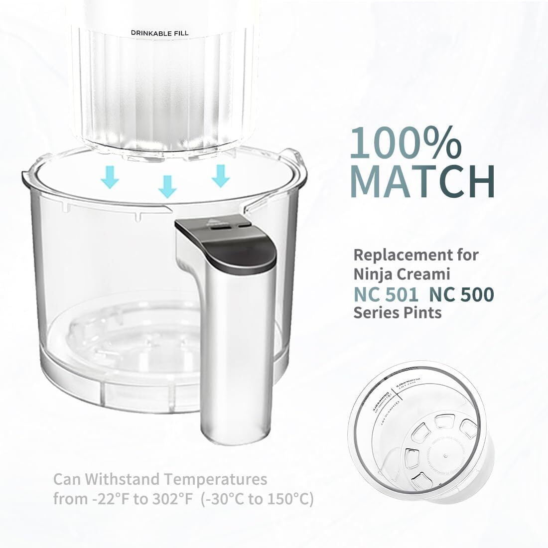 YX Creami Deluxe Pints , Creami Ninja Ice Cream, Creami Deluxe Pint ...