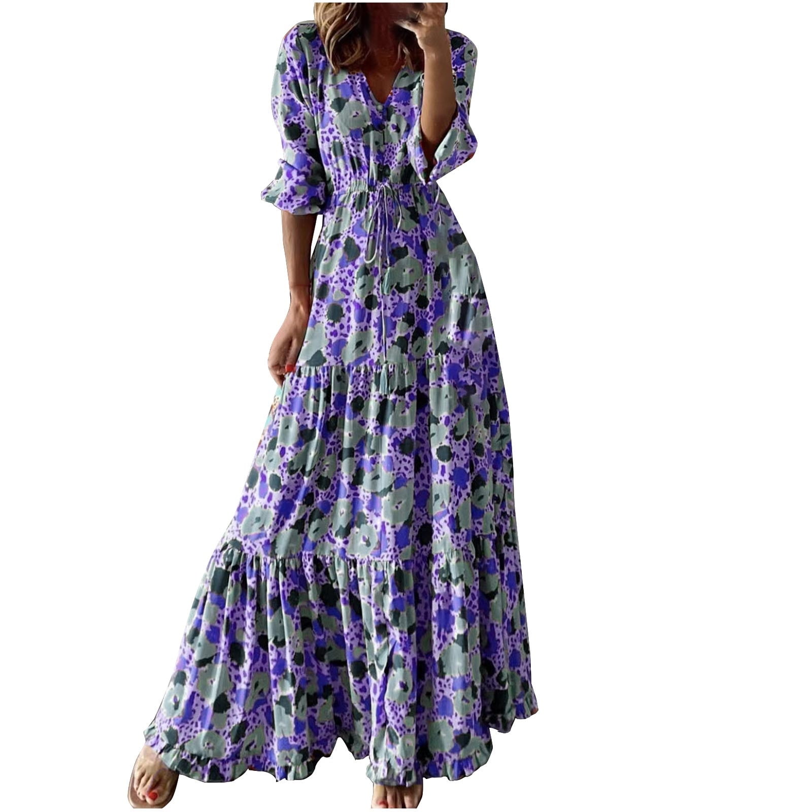 Click here for Unbranded Long Sleeve Dress Women Fashion Women V-... prices