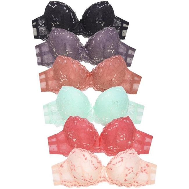 Sofra BR4294L - 36B Womens Allover Lace Bra - Assorted Color - 36B ...