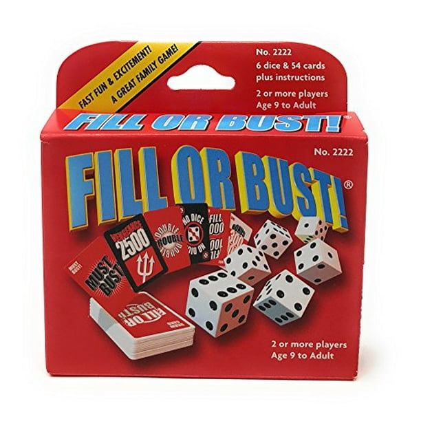 Bowman Games Fill Or Bust Great Card And Dice Game - Walmart.com