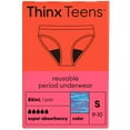 Thinx Teens Super Absorbency Cotton Bikini Period Underwear, Small ...