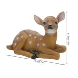 Sika Deer Model, Deer Statue, Art Craft Ornaments 2Pcs Backyards For ...
