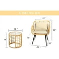 Bifanuo 3-Piece Wicker Bistro Set, Rattan Furniture with Coffee Table ...