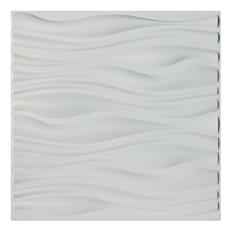 Art3d A10037 - PVC Wave Board Textured 3D Wall Panels, White Wave, 12 ...