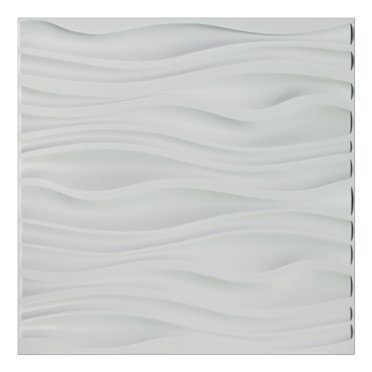 Art3d White PVC 3D Wall Panel Big Wave Design 31.5"x24.6" (6-Pack ...
