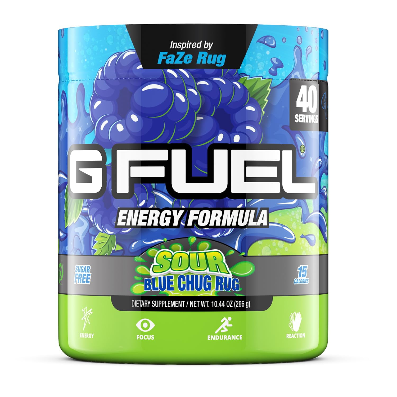 G Fuel Faze Rug Energy Powder, Sugar Free, Clean Caffeine Focus ...