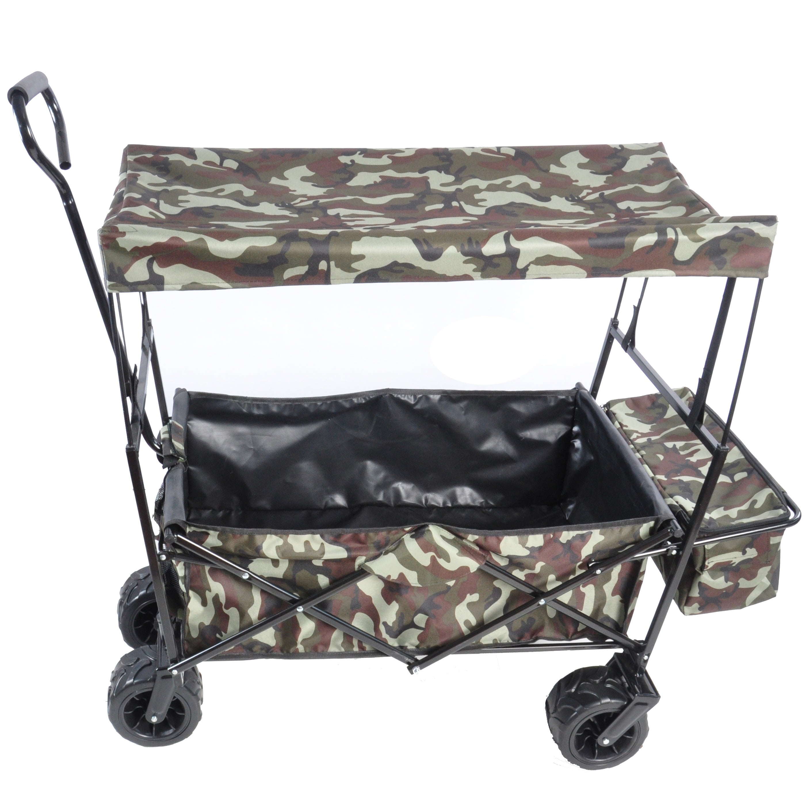 Branax Collapsible Wagon, Folding Garden Cart with Removable Canopy ...