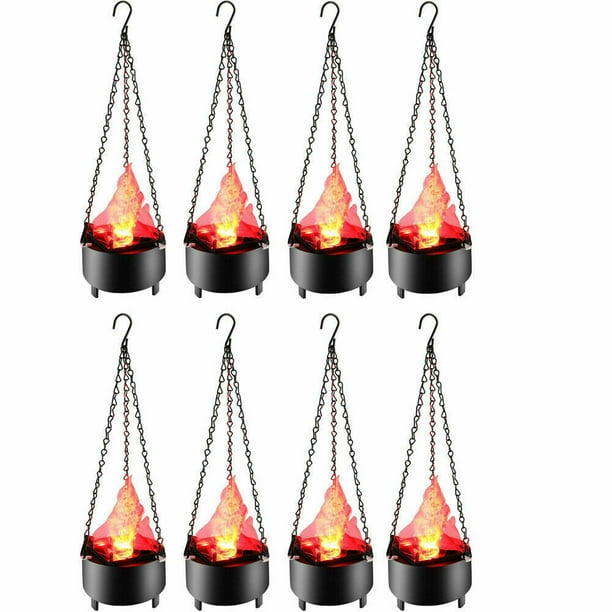 8PCS 3D Fake Flame Lamp Electric Campfire Artificial Flickering Flame ...