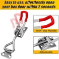 8 Pack Toggle Clamp 4001 Adjustable 304 Stainless Steel Toggle Hasp ...