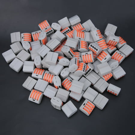 Lever Wire Connector Lever Terminal Block 100pcs 4 Way Spring Lever ...