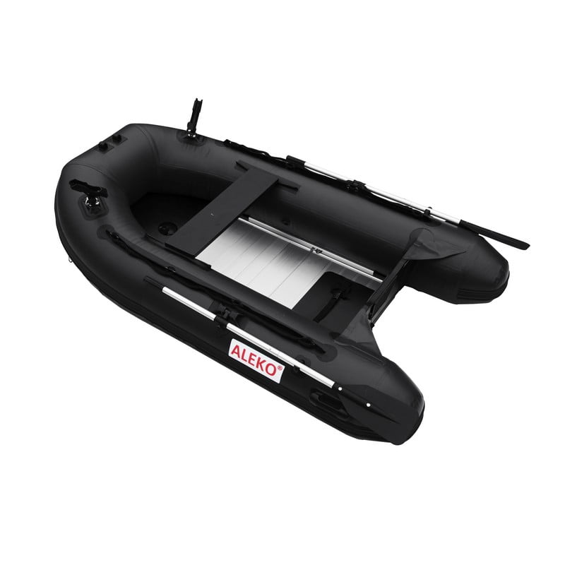 ALEKO Inflatable Boat 8' 4ft with Aluminum Floor 4 Person Raft Fishing ...