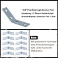 RULLINE 10 Pcs 45 Degree Angle Bracket Fitting for 1-5/8 Strut Channel ...