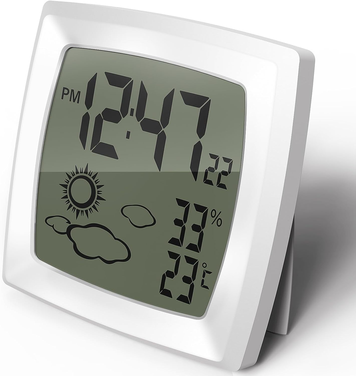 Digital Travel Alarm Clock Small Alarm Clock Battery Operated Weather ...