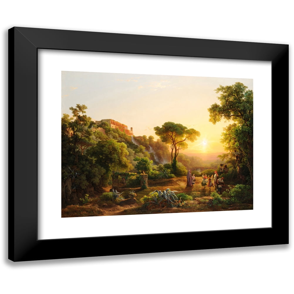 Károly Markó 14x12 Black Modern Framed Museum Art Print Titled ...