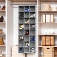 24 Section Shelves Hanging Shoes Organizer Holder for Closet, Gray ...